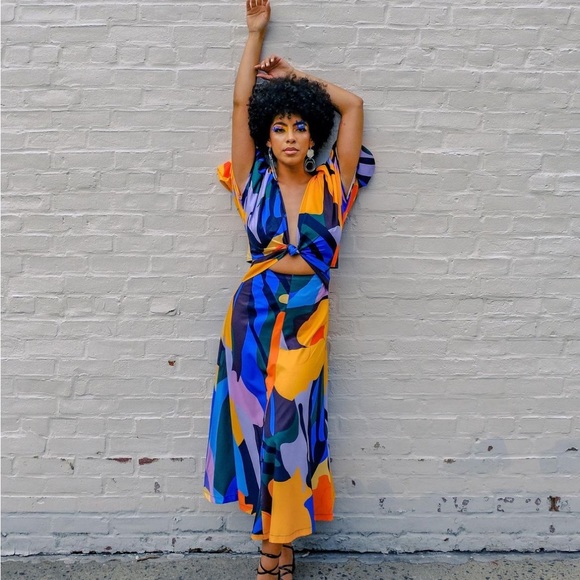 Dresses | Colorful Cut Out Dress | Poshmark